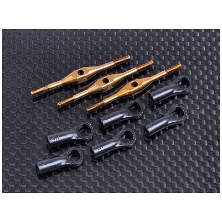 TI TURNBUCKLES (M2.0X40 -3PCS) FOR TREX 550 SWASH (HPTB012)