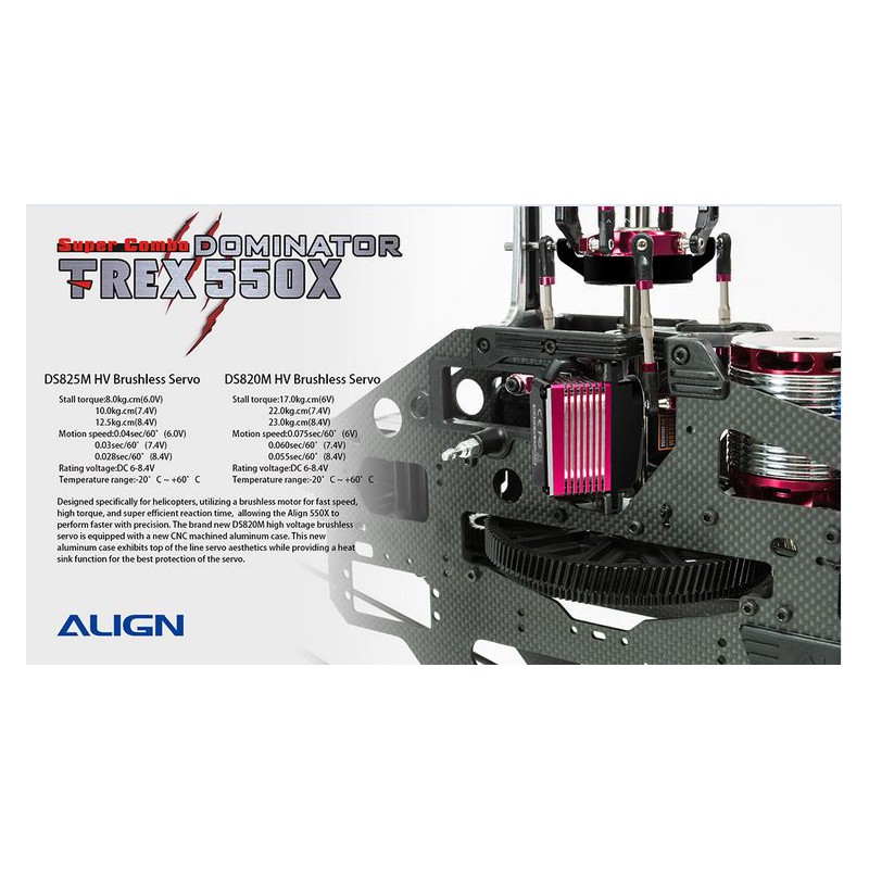Align T-REX 550X Dominator Super Combo RC Helicopter (RH55E19X)